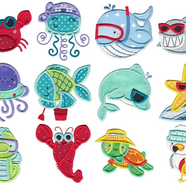 Sea Animal Applique - Etsy