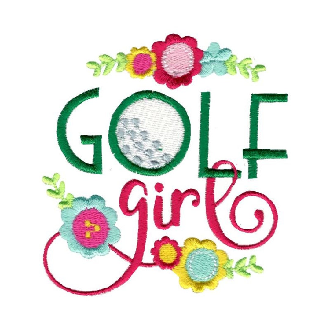 Golf Girl - Machine Embroidery Design - 4x4 5x7 6x10 8x8 Sizes - Golf ...