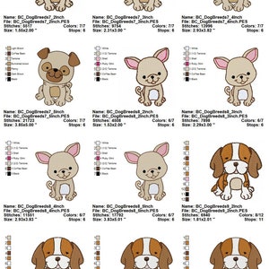 Dog Breeds - 12 Machine Embroidery Designs - 2, 3, 4 & 5 Inch Sizes ...