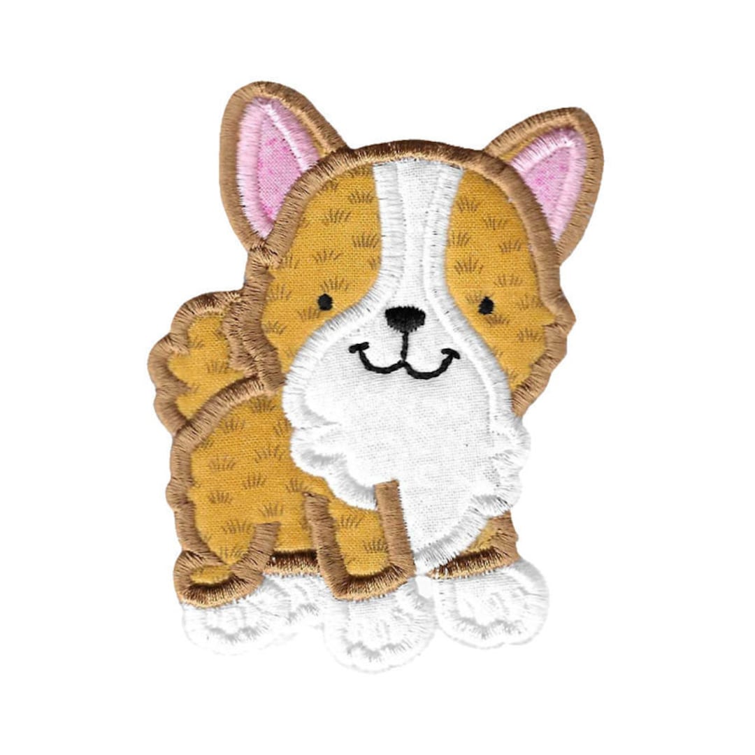 Corgi Applique - Applique Embroidery Design - 4x4 5x7 6x10 8x8 Sizes ...