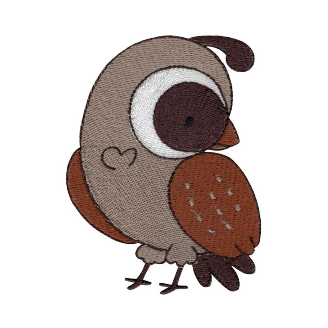 Quail Embroidery Design - 3, 4 & 5 Inch Sizes Included - Cute Bird ...