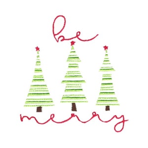 Be Merry Embroidery Design 4x4 5x7 6x10 8x8 Sizes Included | Etsy