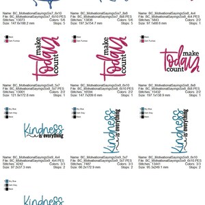 Motivational Sayings Six - 12 Machine Embroidery Designs - Multiple ...