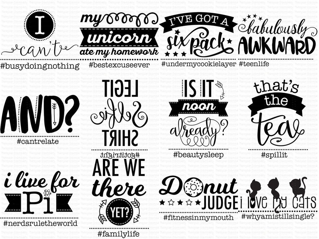 Teen Hashtags SVG - 12 SVG, Clip Art, Cut and Printable Files ...