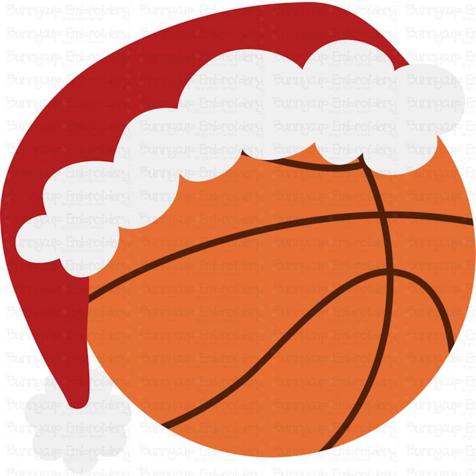 Basketball With Santa Hat SVG Clipart and SVG File - Etsy
