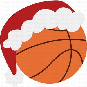 Basketball With Santa Hat SVG - Clipart and SVG File - Personal and ...