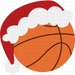 Basketball With Santa Hat SVG Clipart and SVG File Personal and Small ...