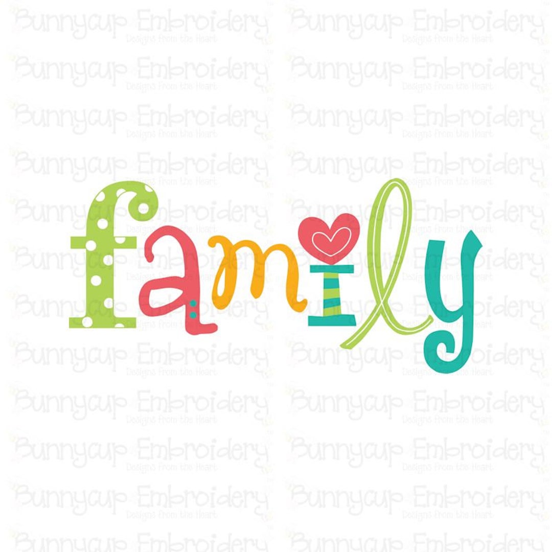 Family Text Clipart