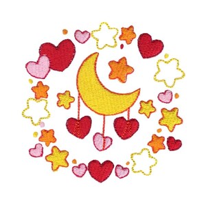 Moon Laurel Embroidery Design - 4x4 5x7 6x10 Sizes Included - Valentine ...
