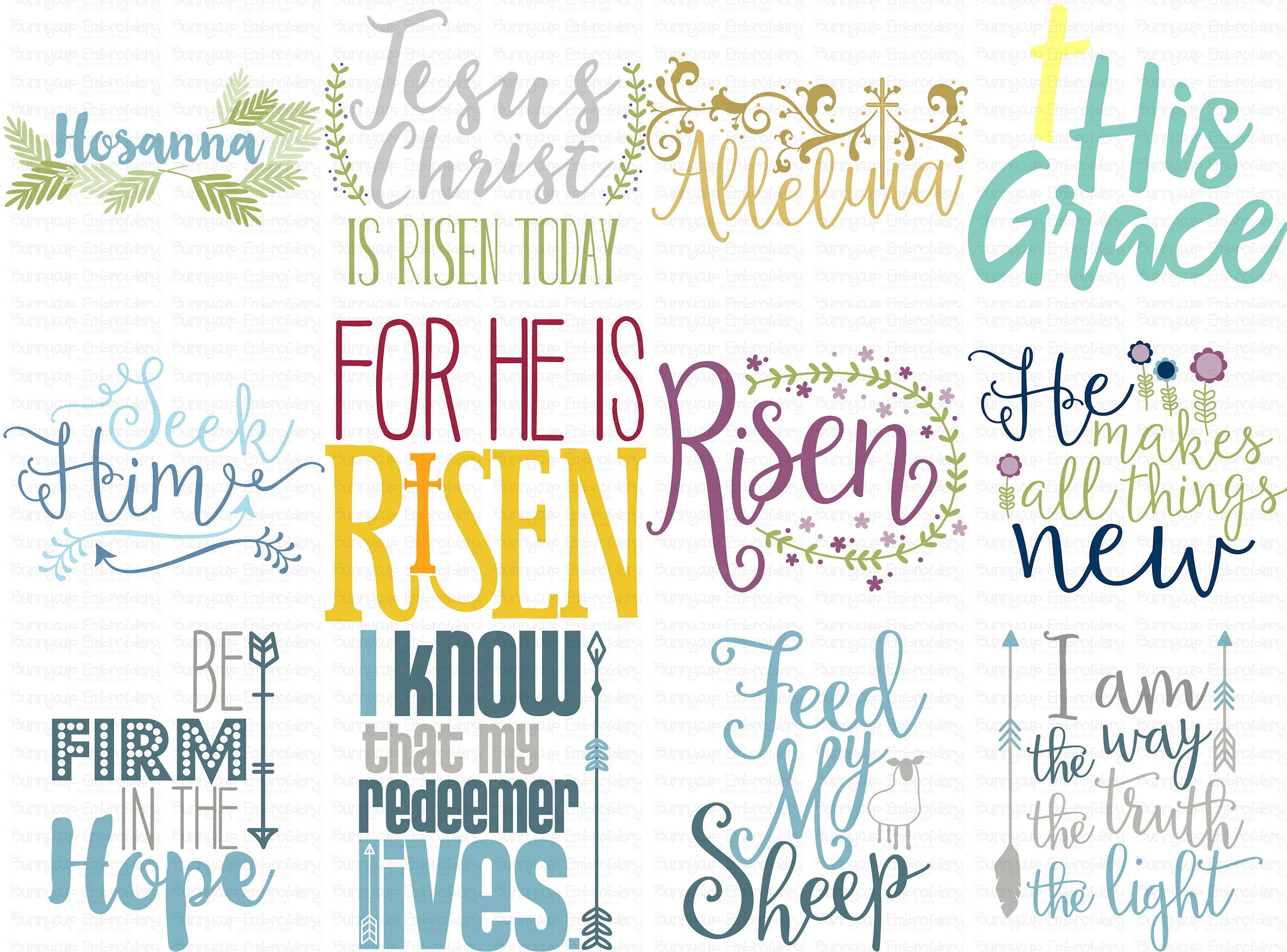 Easter Sentiments Three Bundle Easter SVG Clipart and SVG | Etsy