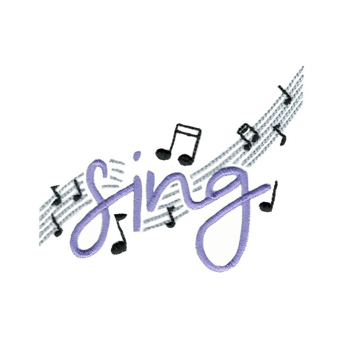 Sing - Machine Embroidery Design - 4x4 5x7 6x10 8x8 Sizes Included ...