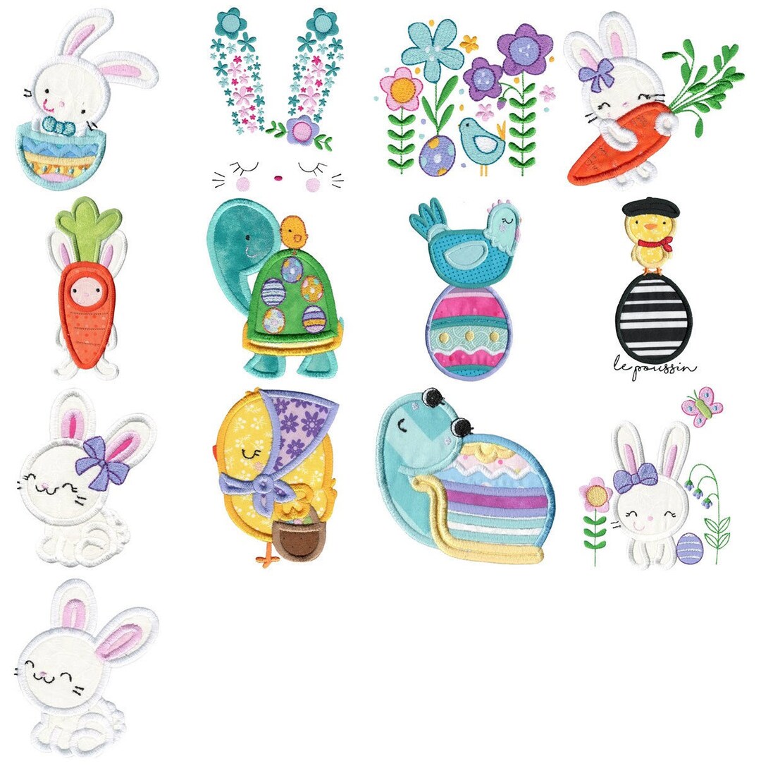 Easter Fun Too - 13 Machine Embroidery Designs - Multiple Sizes ...