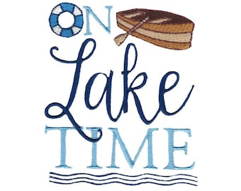 On Lake Time Machine Embroidery Design - Etsy