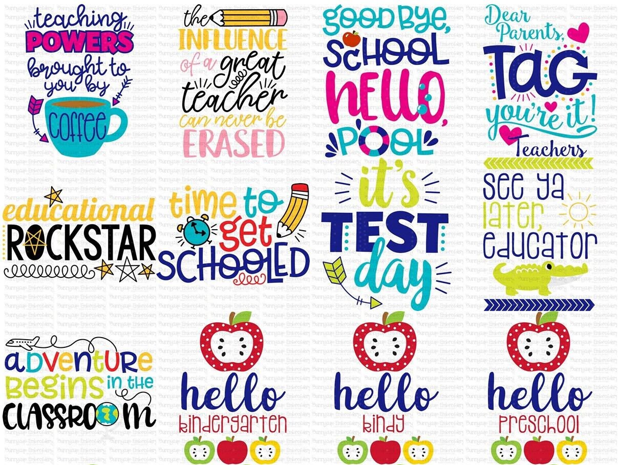 Teacher Sentiments SVG Bundle Clipart and SVG 39 SVG | Etsy