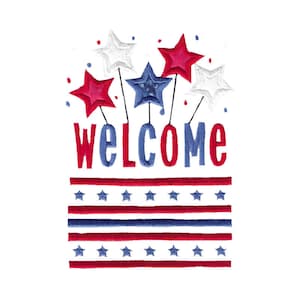 Welcome Patriotic Applique Embroidery Design - Multiple Sizes Included ...