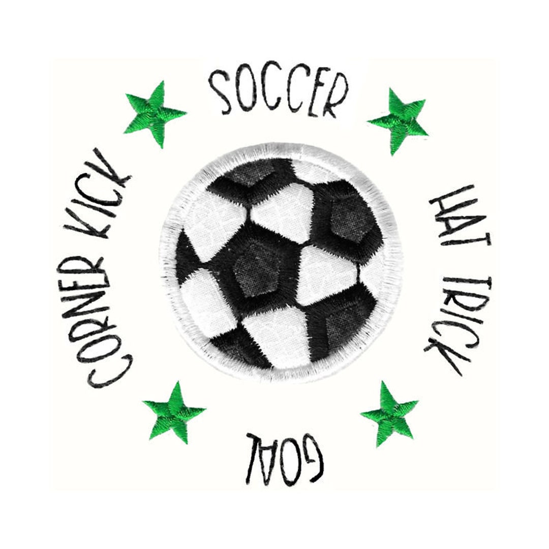 Soccer Circle Applique Embroidery Design - 4x4 5x7 6x10 8x8 Sizes ...