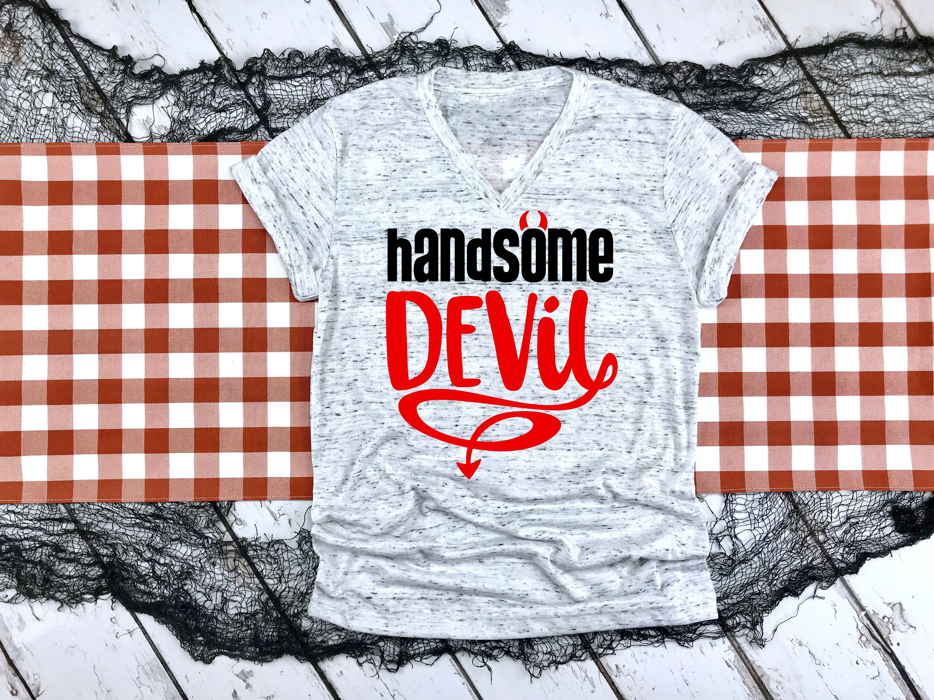 Halloween Sentiments Four Handsome Devil SVG Clipart and - Etsy