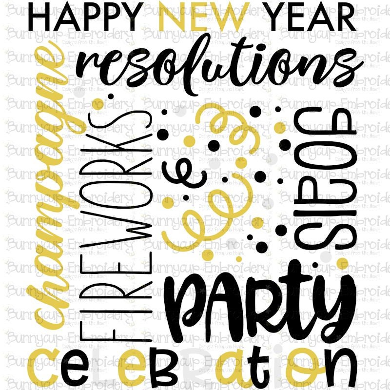 New Years Subway Art - SVG - Personal and Small Business Use - New ...