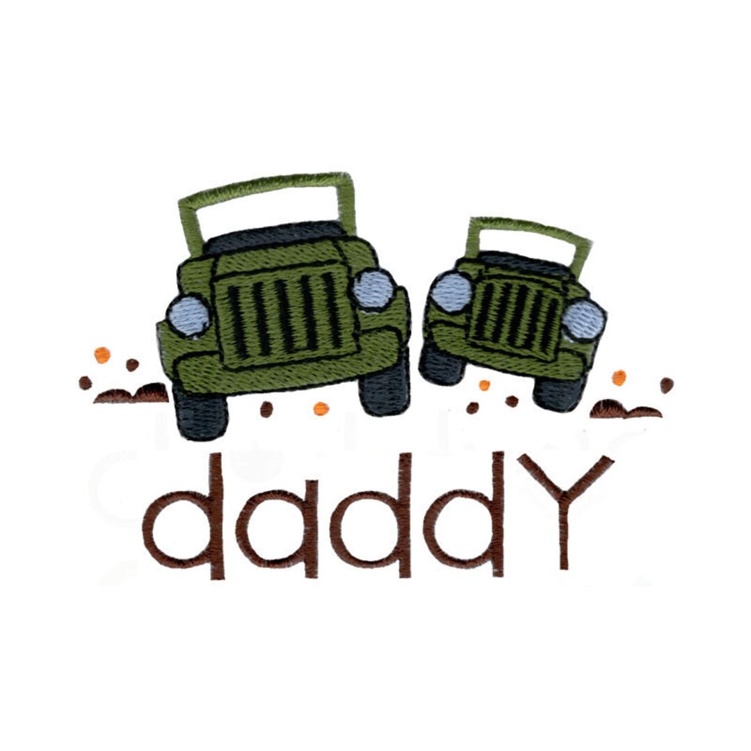 Daddy Embroidery Design - 4x4 5x7 6x10 8x8 Sizes Included - Baby Boy ...