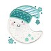 Applique Moon Embroidery Design - 4x4 5x7 6x10 8x8 Sizes Included ...