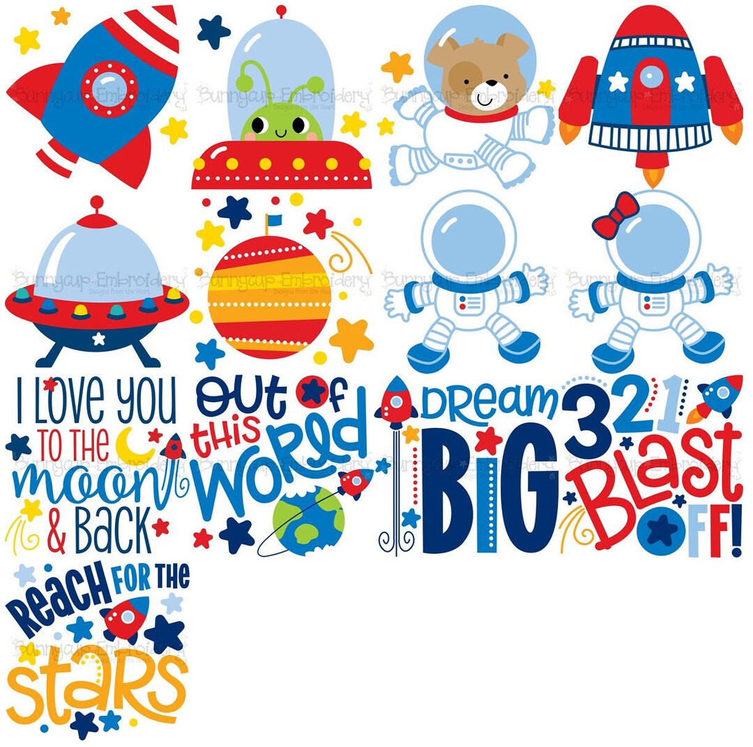 Outer Space SVG Bundle - 13 SVG and Graphic Files - Space Svg ...