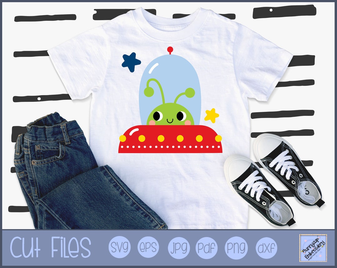Alien UFO SVG - Personal and Small Business Use - Outer Space Svg ...