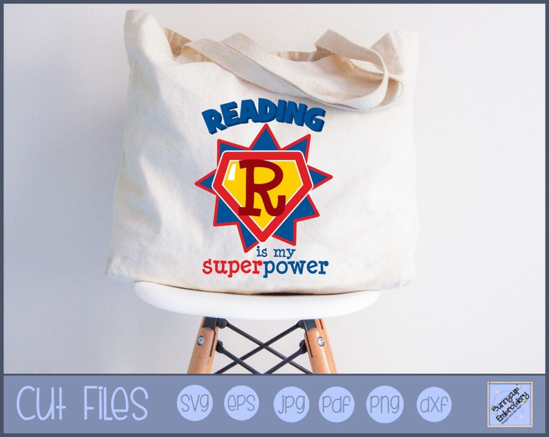 Reading is My Super Power SVG - Clipart and SVG File - Personal and ...