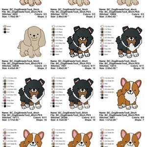 Dog Breeds Too - 12 Machine Embroidery Designs - 2, 3, 4 & 5 Inch Sizes ...