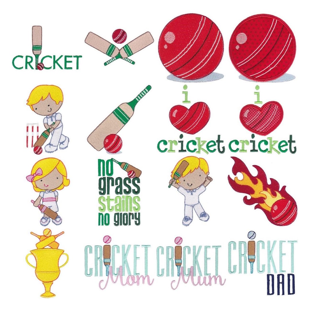 Cricket - 16 Machine Embroidery Designs - 4x4 and 5x7 Hoop Sizes ...