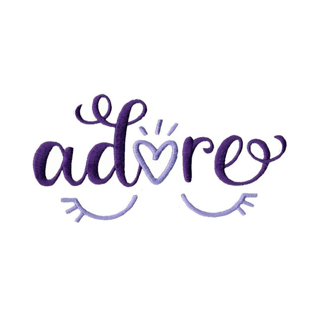 Adore Machine Embroidery Design 4x4 5x7 Sizes Included - Etsy