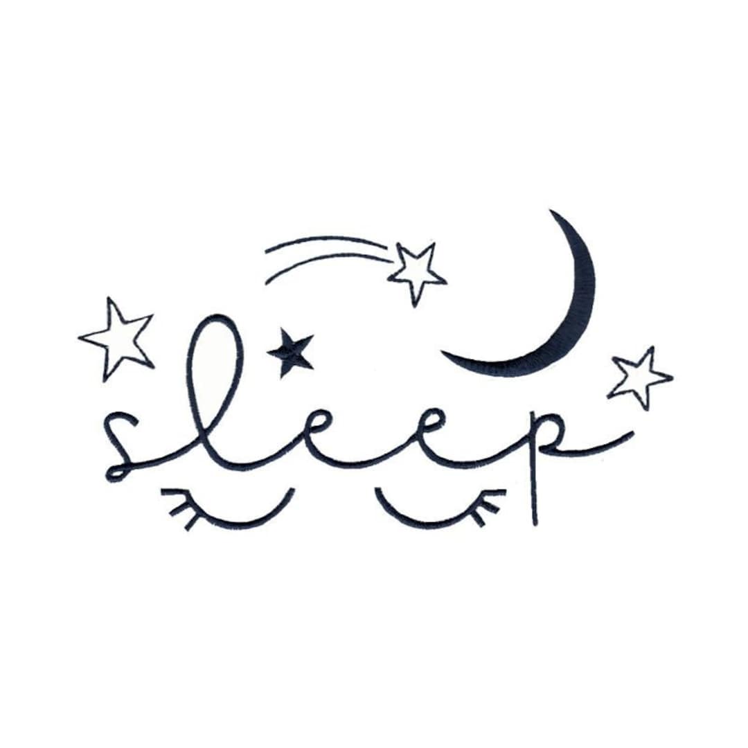 Sleep - Machine Embroidery Design - 4x4 5x7 6x10 8x8 Sizes Included ...