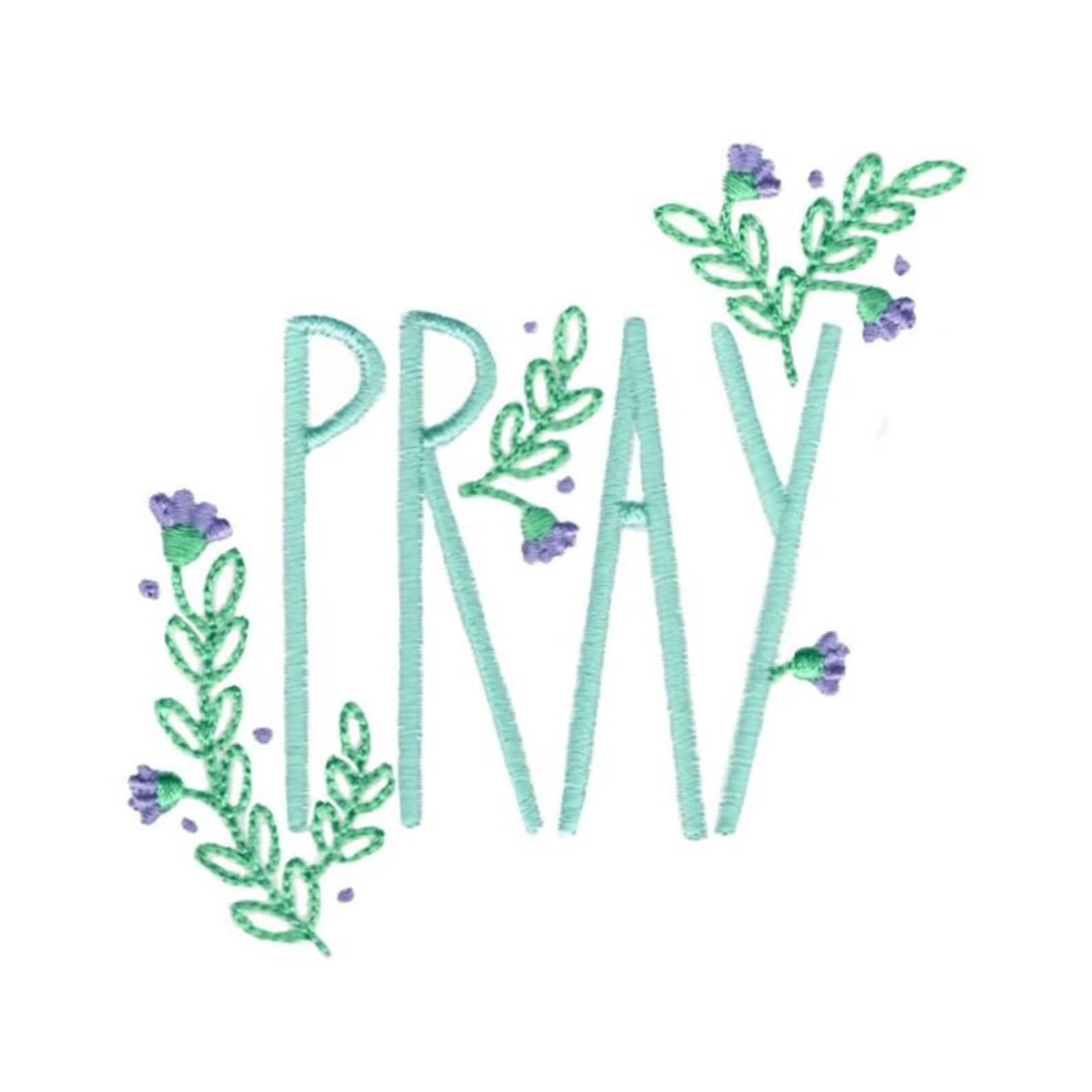 Pray Machine Embroidery Design 4x4 5x7 6x10 8x8 Sizes - Etsy