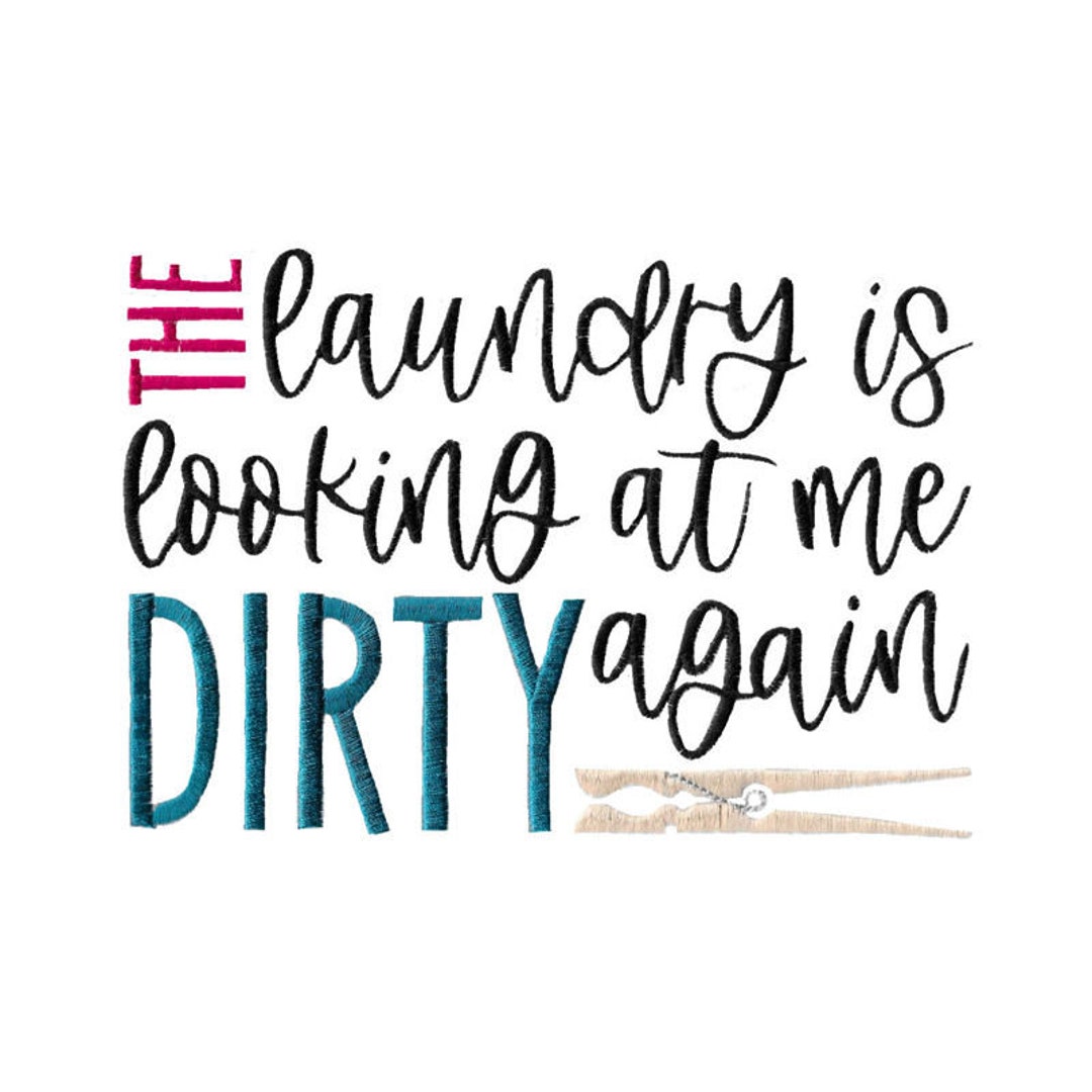 The Laundry is Looking at Me Dirty Again - Machine Embroidery Design ...