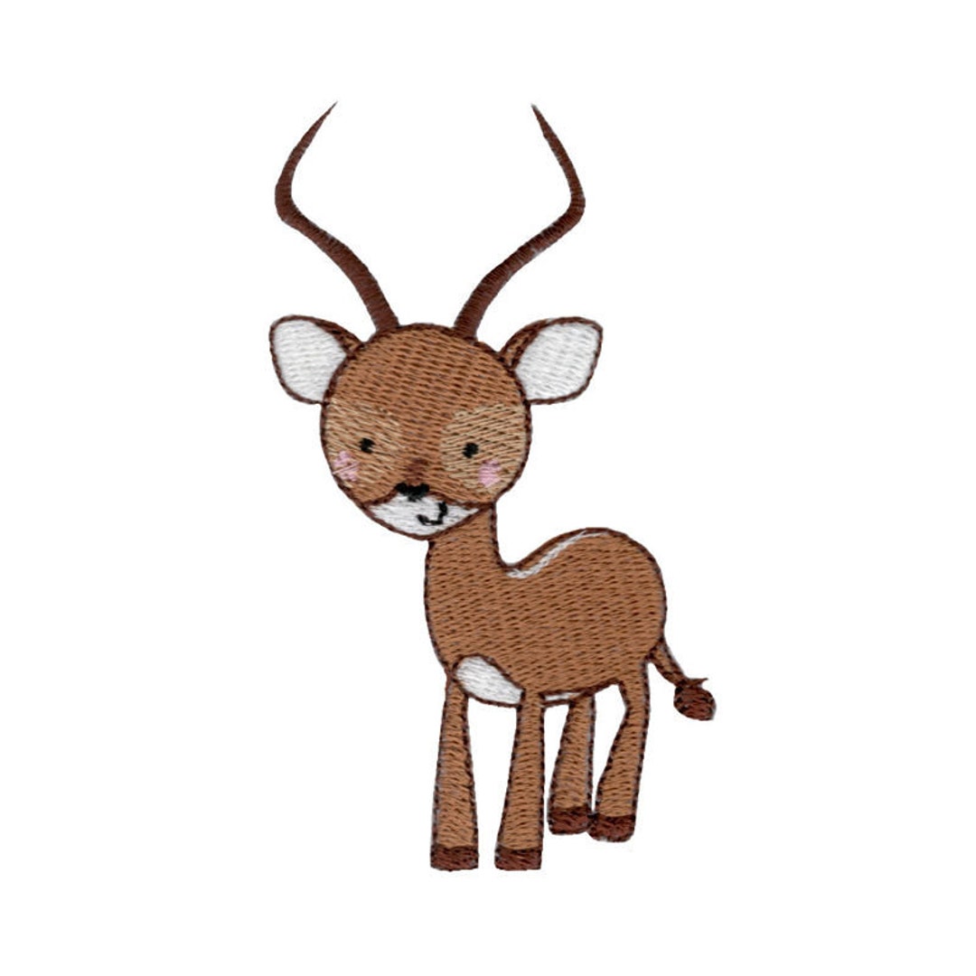 Antelope Embroidery Design - 4x4 5x7 Sizes Included - Safari Animal ...