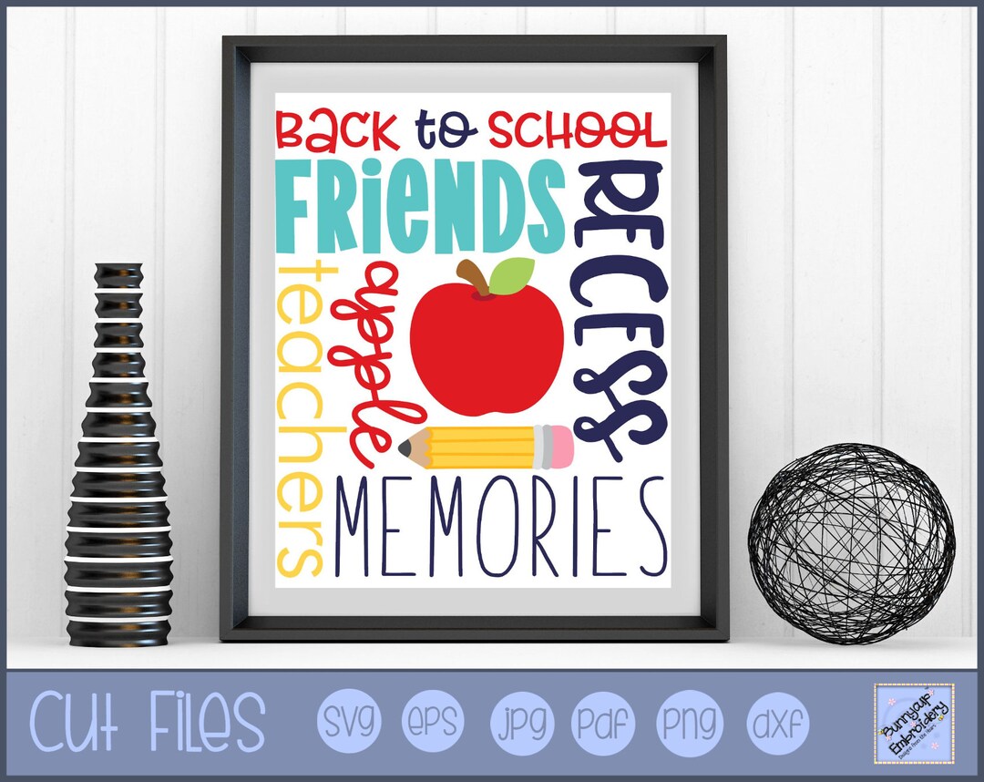 Back to School Subway Art SVG - Personal and Small Business Use - Back ...