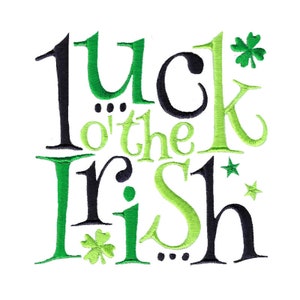 Luck of the Irish Embroidery Design 4x4 5x7 6x10 Sizes Included St ...