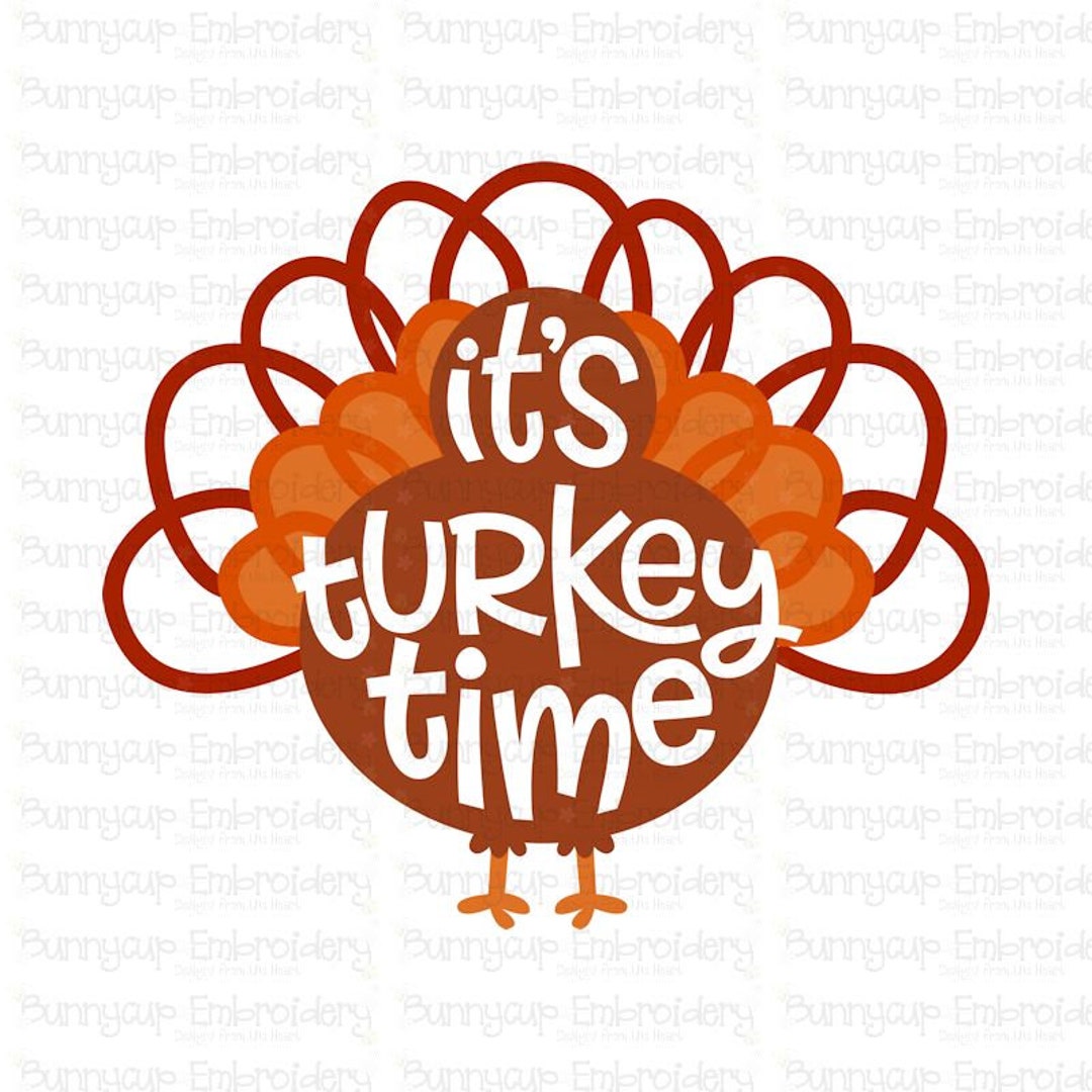 Thanksgiving Sentiments Five - It's Turkey Time SVG - Clipart and SVG ...