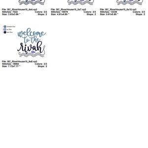 Welcome to the Rivah - Filled Stitch Embroidery Design - 4x4 5x7 6x10 ...