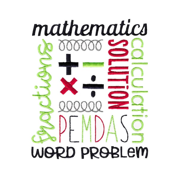 Math Embroidery Files - Etsy