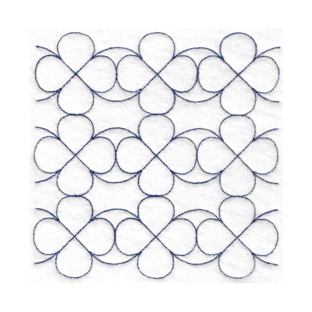 Flower Rows Quilt Block Embroidery Design - Multiple Sizes Included ...