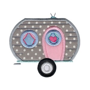 Applique Camper Van Machine Embroidery Design 4x4 5x7 6x10 8x8 Sizes ...
