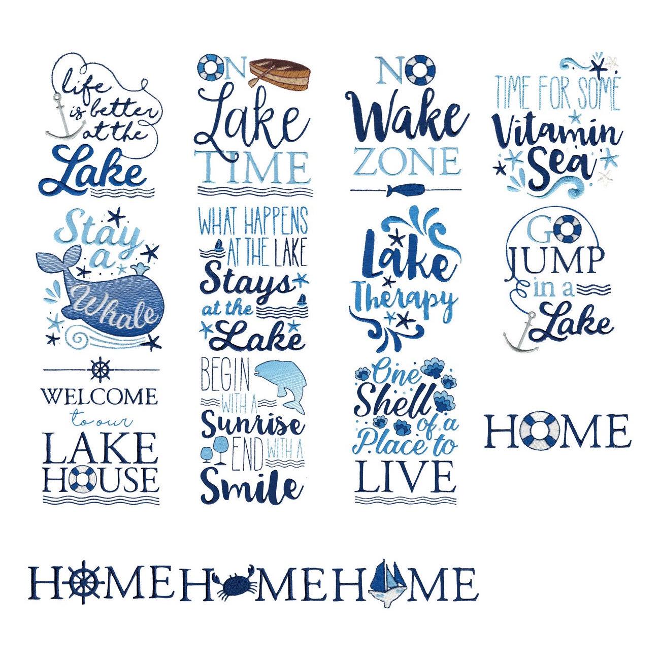 Lake House - 15 Machine Embroidery Designs - Multiple Sizes - Lake ...
