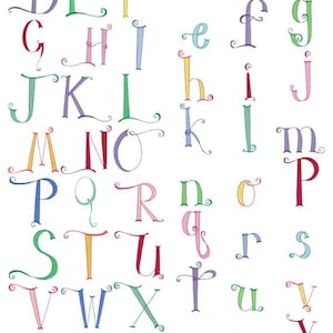 Dominique Alphabet Machine Embroidery Designs BX Files Included - Etsy