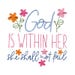 God is Within Her She Shall Not Fail - Machine Embroidery Design - 4x4 ...