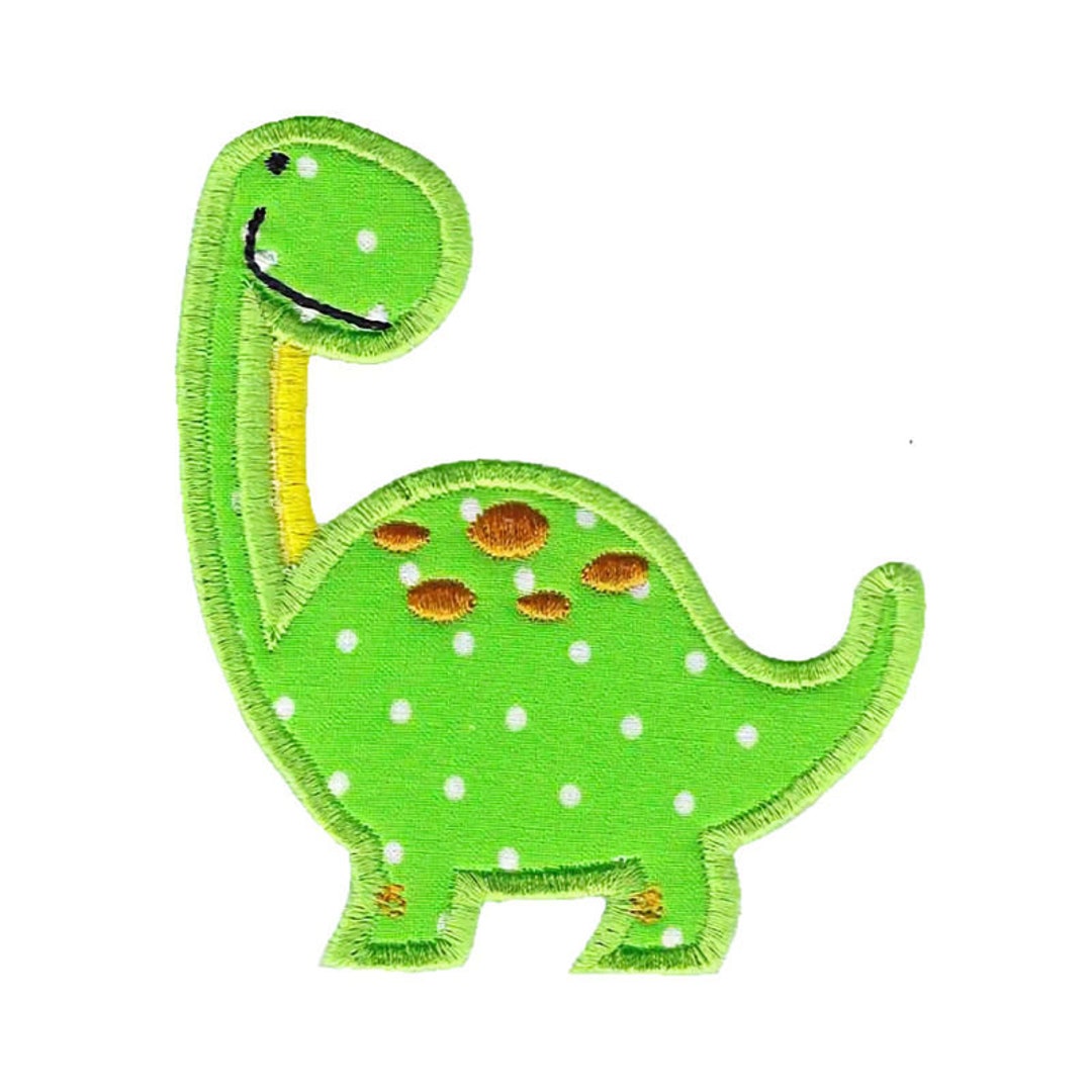 Cute Brontosaurus - Applique Machine Embroidery Design - 4x4 5x7 6x10 ...