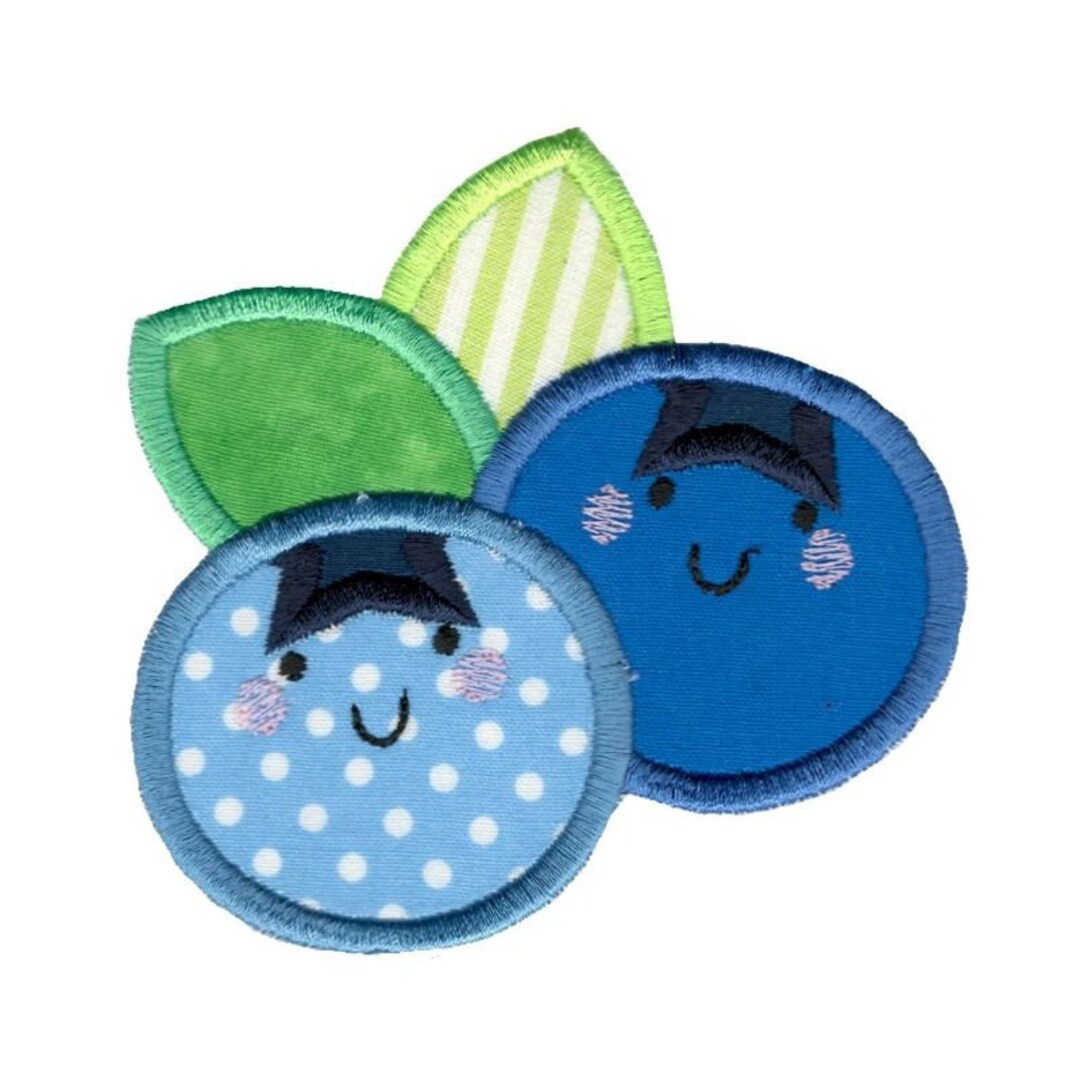 Applique Blueberries Embroidery Design - 4x4 5x7 6x10 8x8 Sizes ...