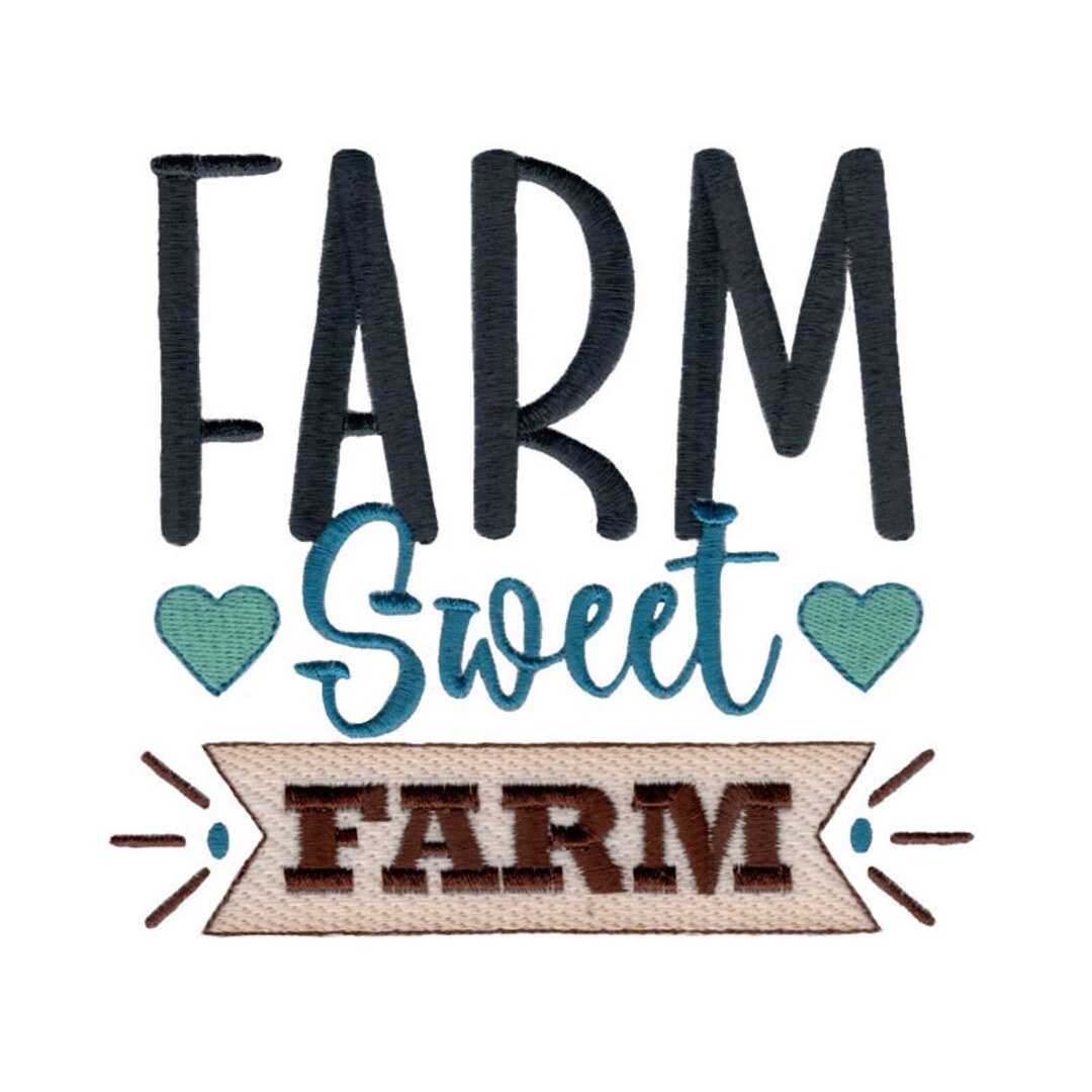 Farm Sweet Farm - Machine Embroidery Design - 4x4 5x7 6x10 Sizes ...