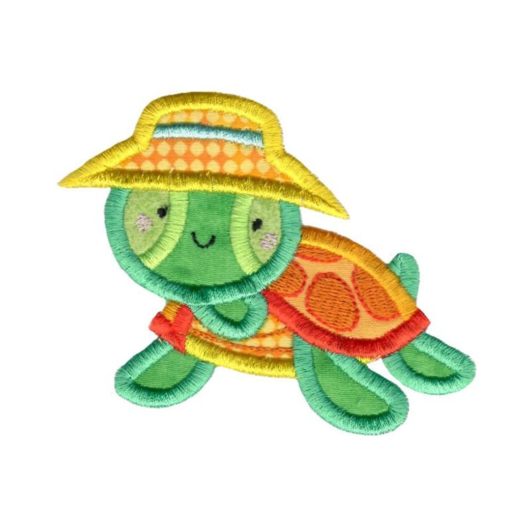 Bucket Hat Turtle Applique Embroidery Design - 4x4 5x7 6x10 8x8 Sizes ...
