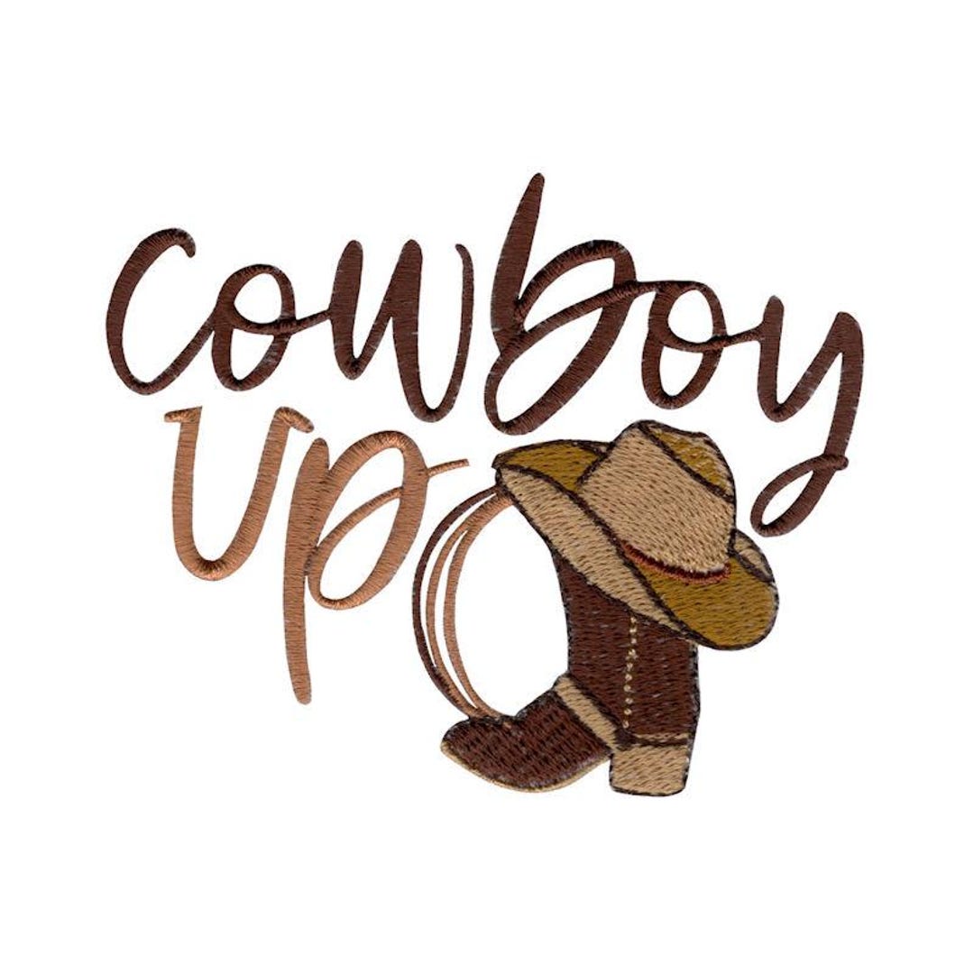 Cowboy up Embroidery Design - 4x4 5x7 6x10 8x8 Sizes Included - Cute ...