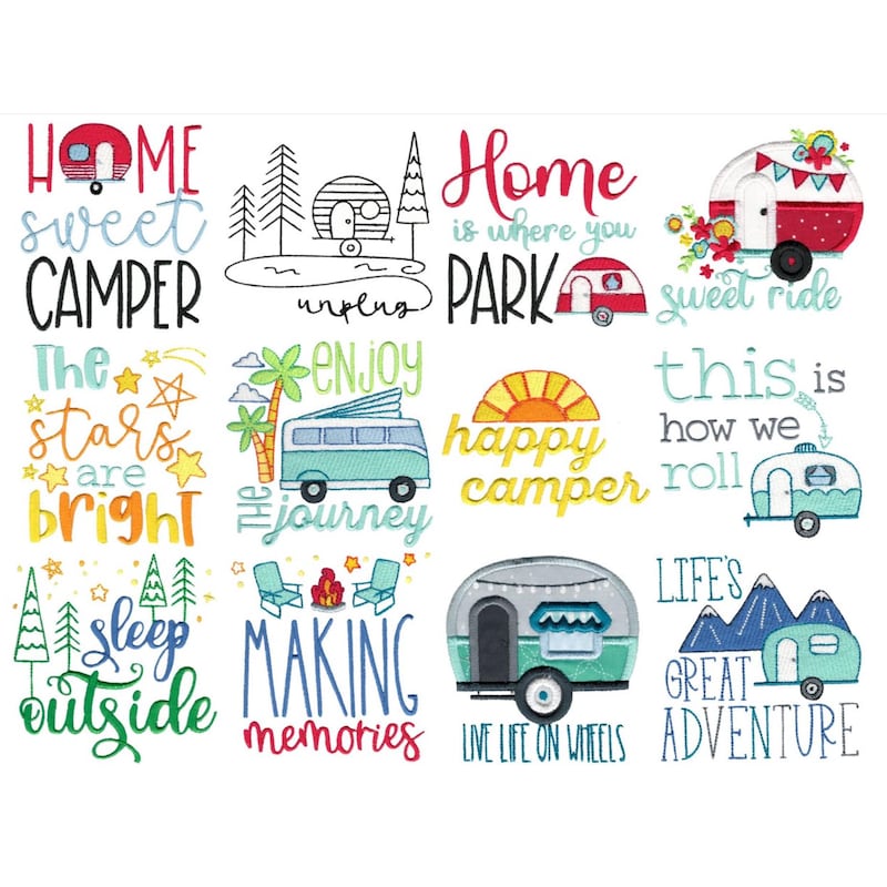 Camper Embroidery - Etsy